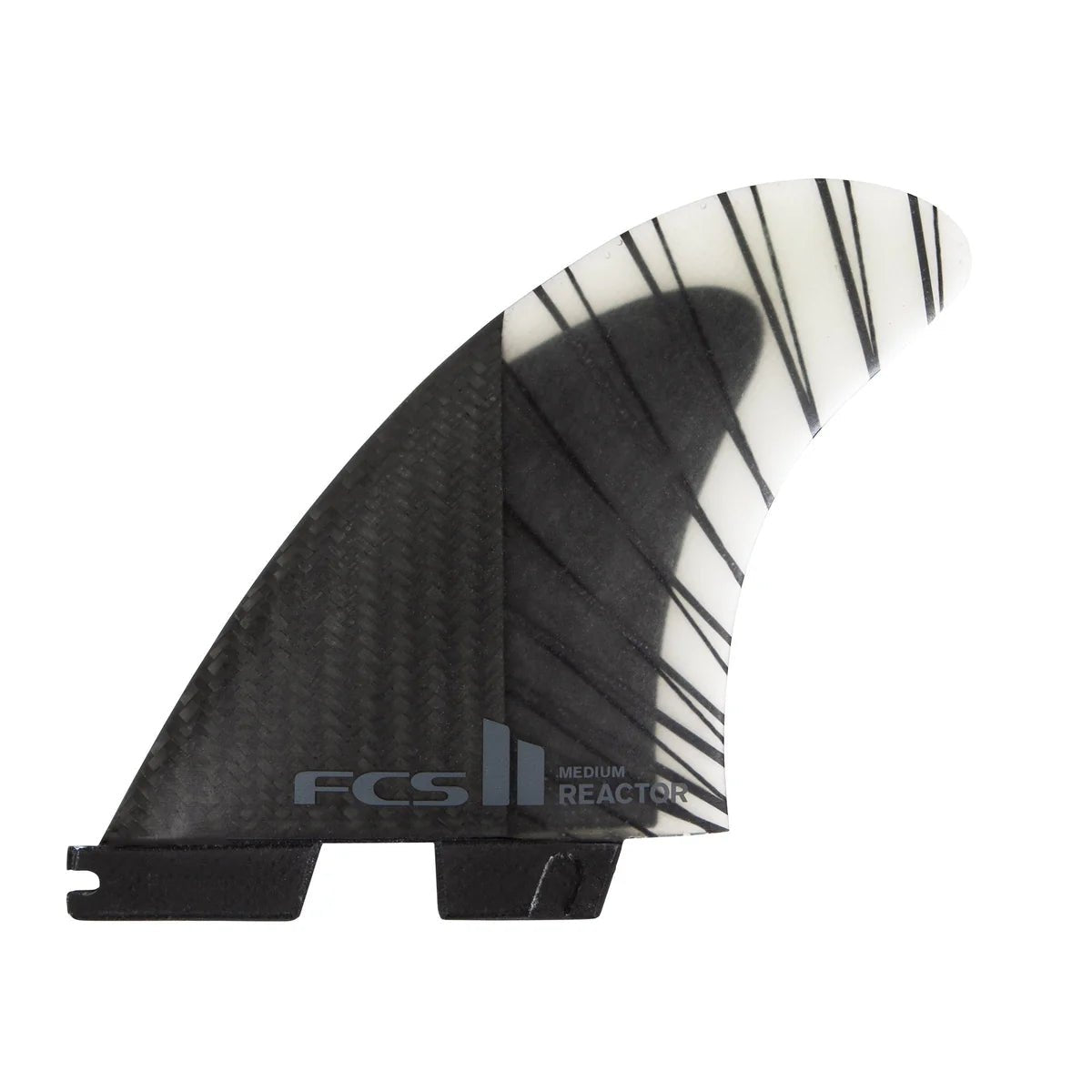 FCS II Reactor PC Carbon Tri Retail Fins Black/Charcoal Fcs | HawaiiSurf